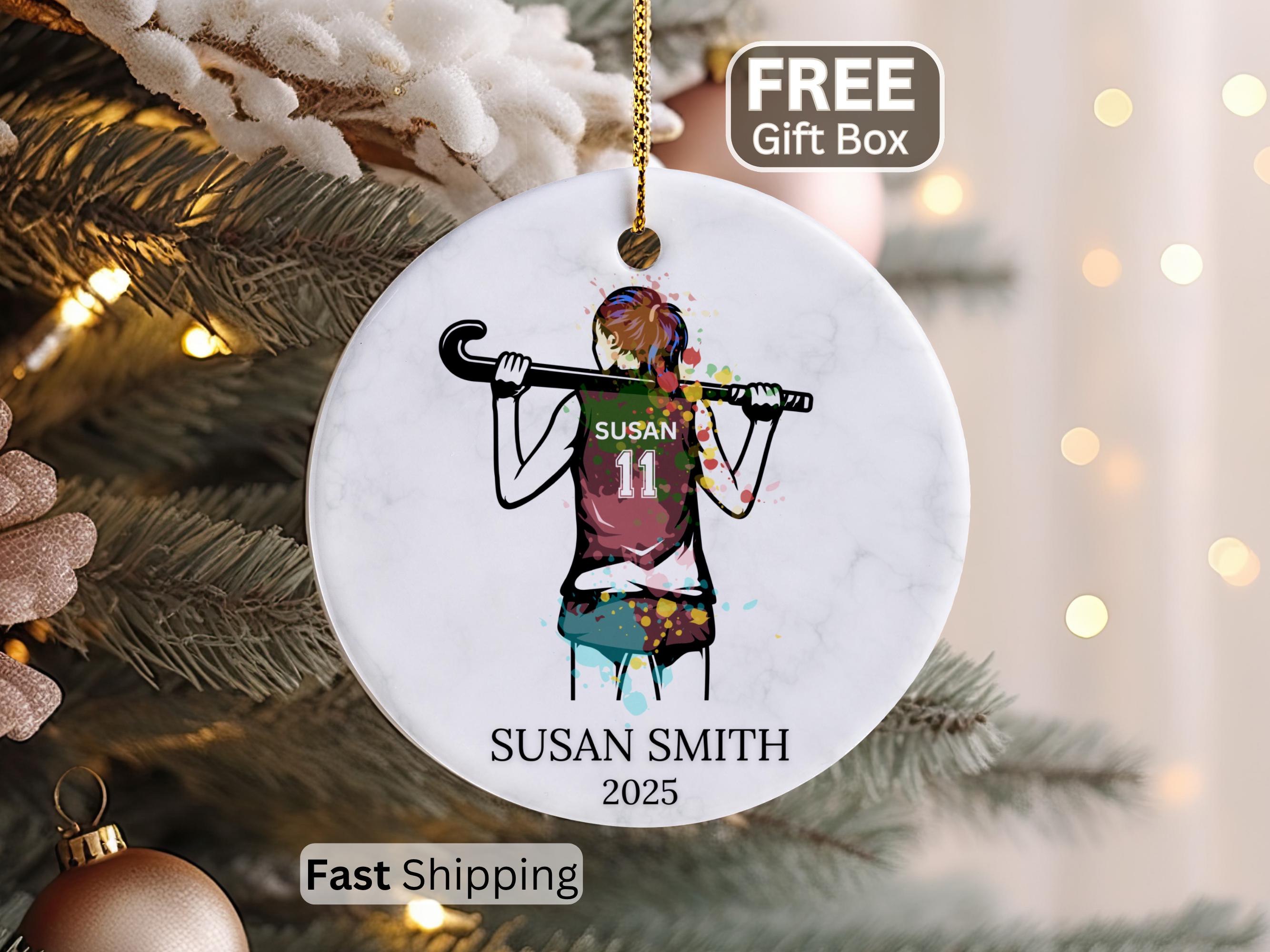 Custom Field Hockey Gifts for Girls Field Hockey Ornament Personalized ...