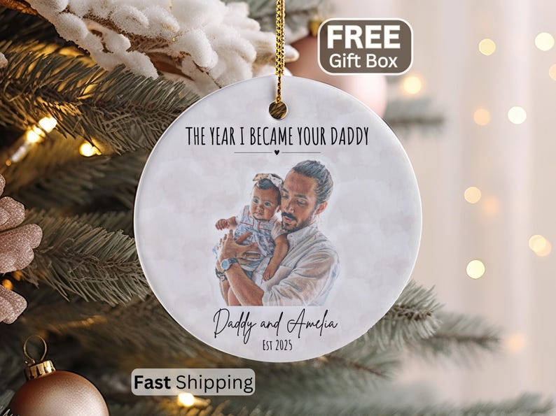 First Christmas Dad Ornament Personalized New Daddy Gifts for New Dad ...