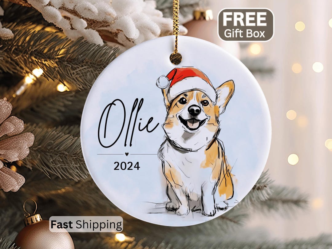 Corgi Christmas Ornament Custom Corgi Ornament Corgi Gifts for Corgi ...