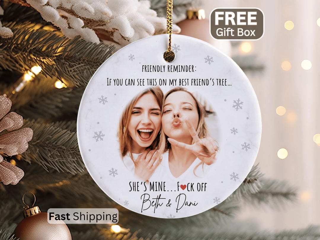 Funny Best Friend Ornament Best Friend Christmas Gift for Best Friend ...