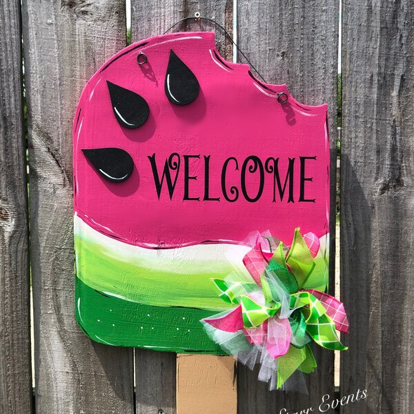 Watermelon Door Hanger Etsy