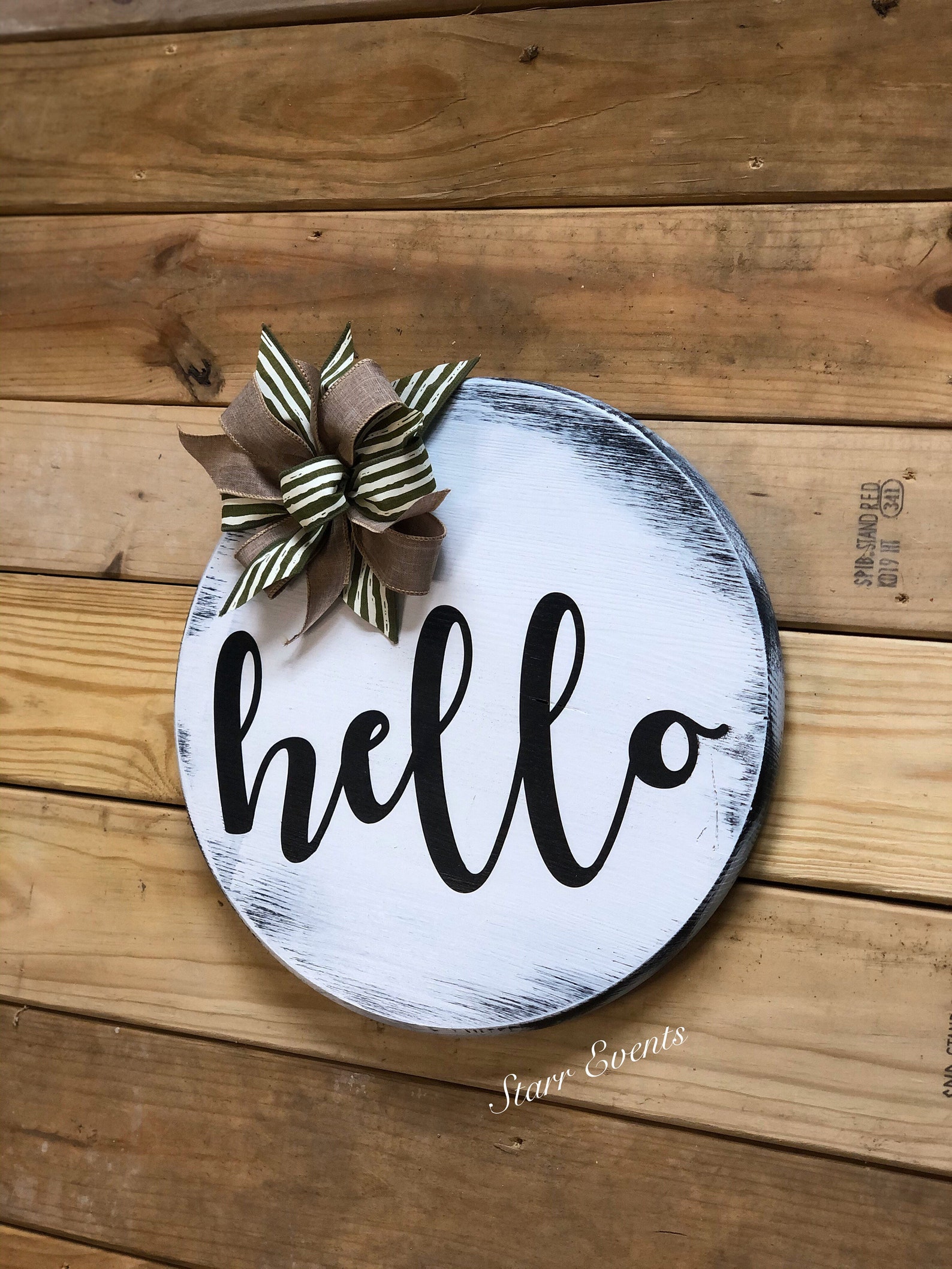 Hello Door Hanger. Spring Decorations. Spring Door Decor. - Etsy