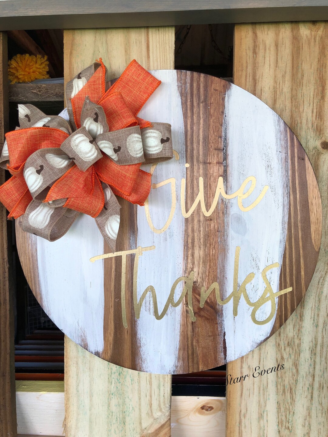 Fall Door Hanger. Give Thanks Door Hanger. Fall Decor. Fall Door Decor ...