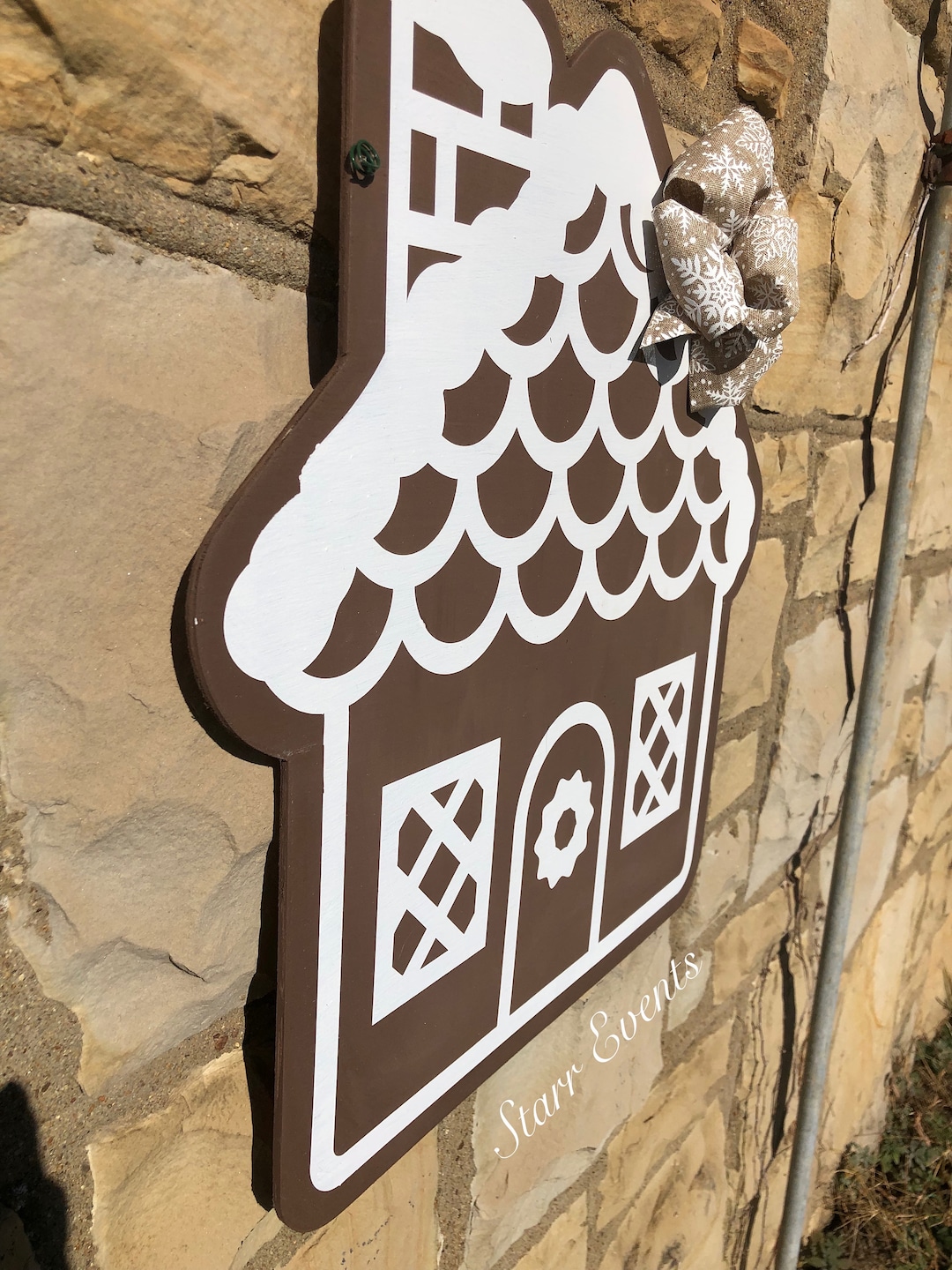 Christmas Door Hanger Gingerbread House Christmas Decorations ...