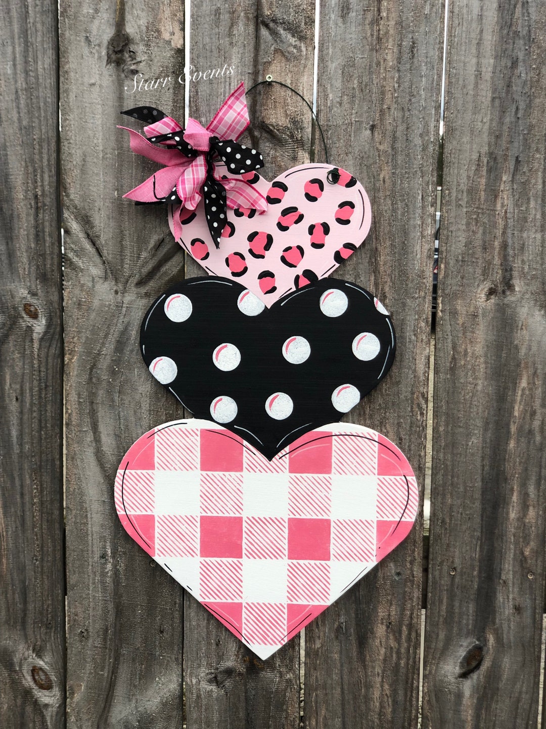 Valentine's Day Door Hanger. Stacking Hearts Door Hanger. Valentines ...