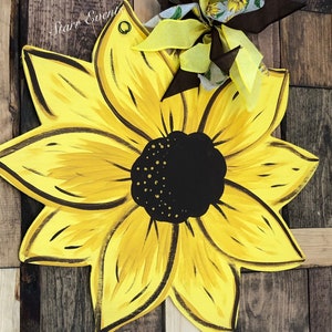 Sunflower Door Hanger. Summer Door Hanger . Sunflower Decor. Front Door ...