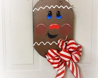 Gingerbread Man Embroidered Christmas Dangler Gingerbread - Etsy