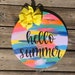 Hello Summer Door Hanger. Summer Decorations. Summer Door - Etsy