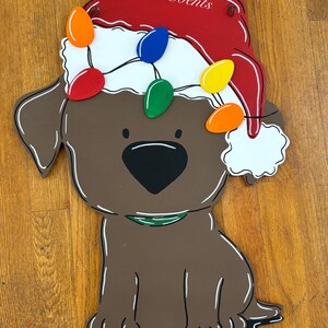 Christmas Puppy Door Hanger: Handmade Holiday Dog Decor - Etsy