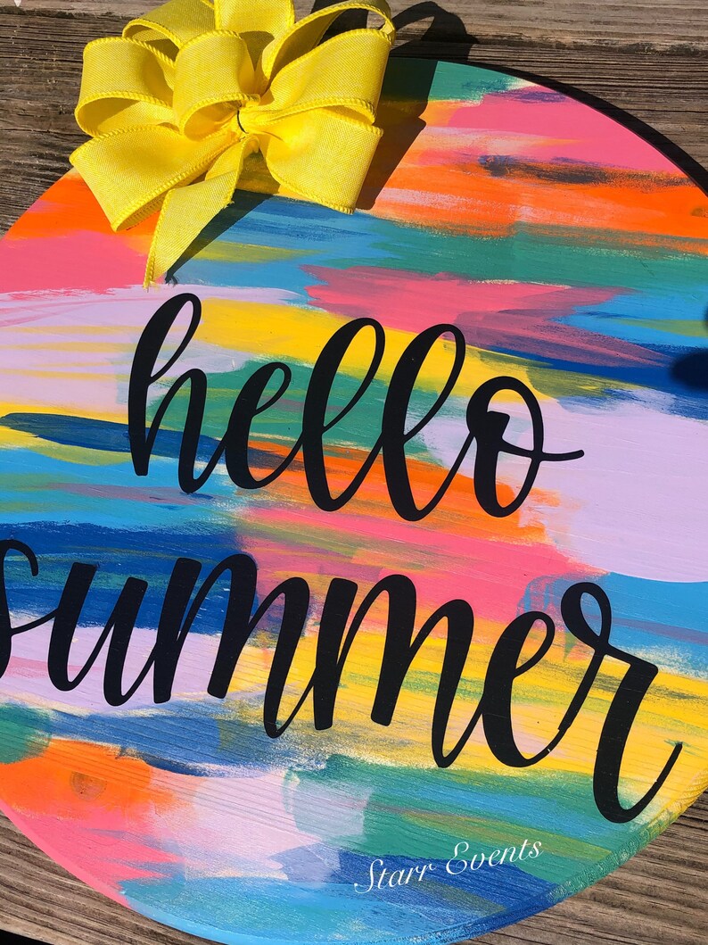 Hello Summer Door Hanger. Summer Decorations. Summer Door | Etsy