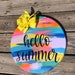 Hello Summer Door Hanger. Summer Decorations. Summer Door - Etsy
