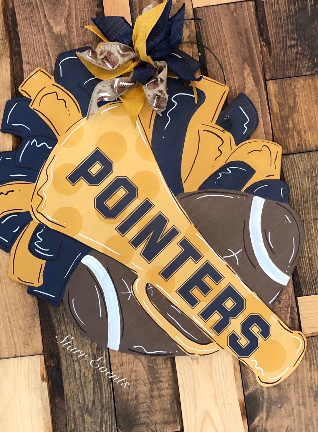 Football Door Hanger. School Team Door Hangers. Cheerleading Door ...