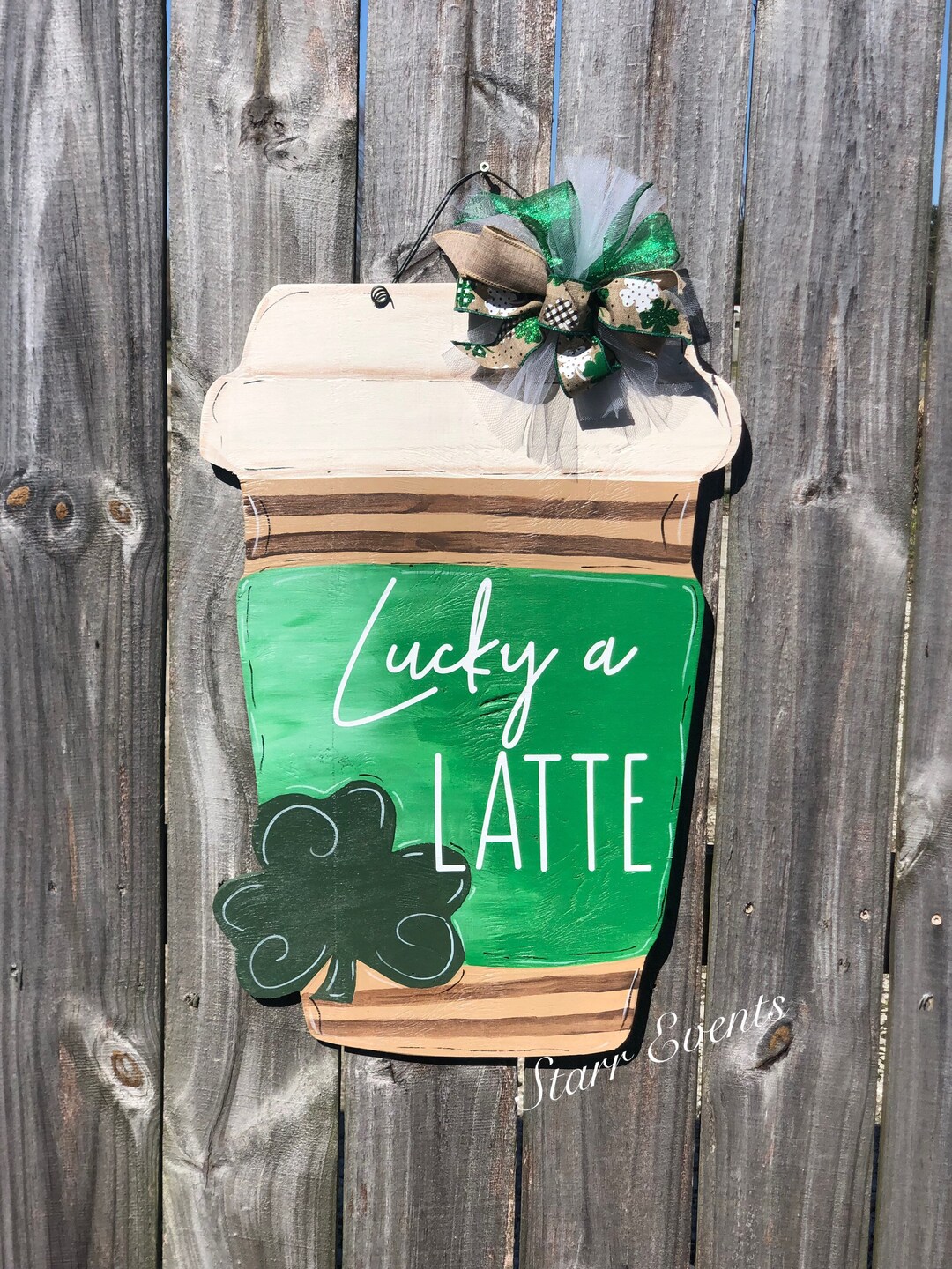 St. Patricks Day Door Hanger. St. Patricks Day Latte Door Hanger. St ...