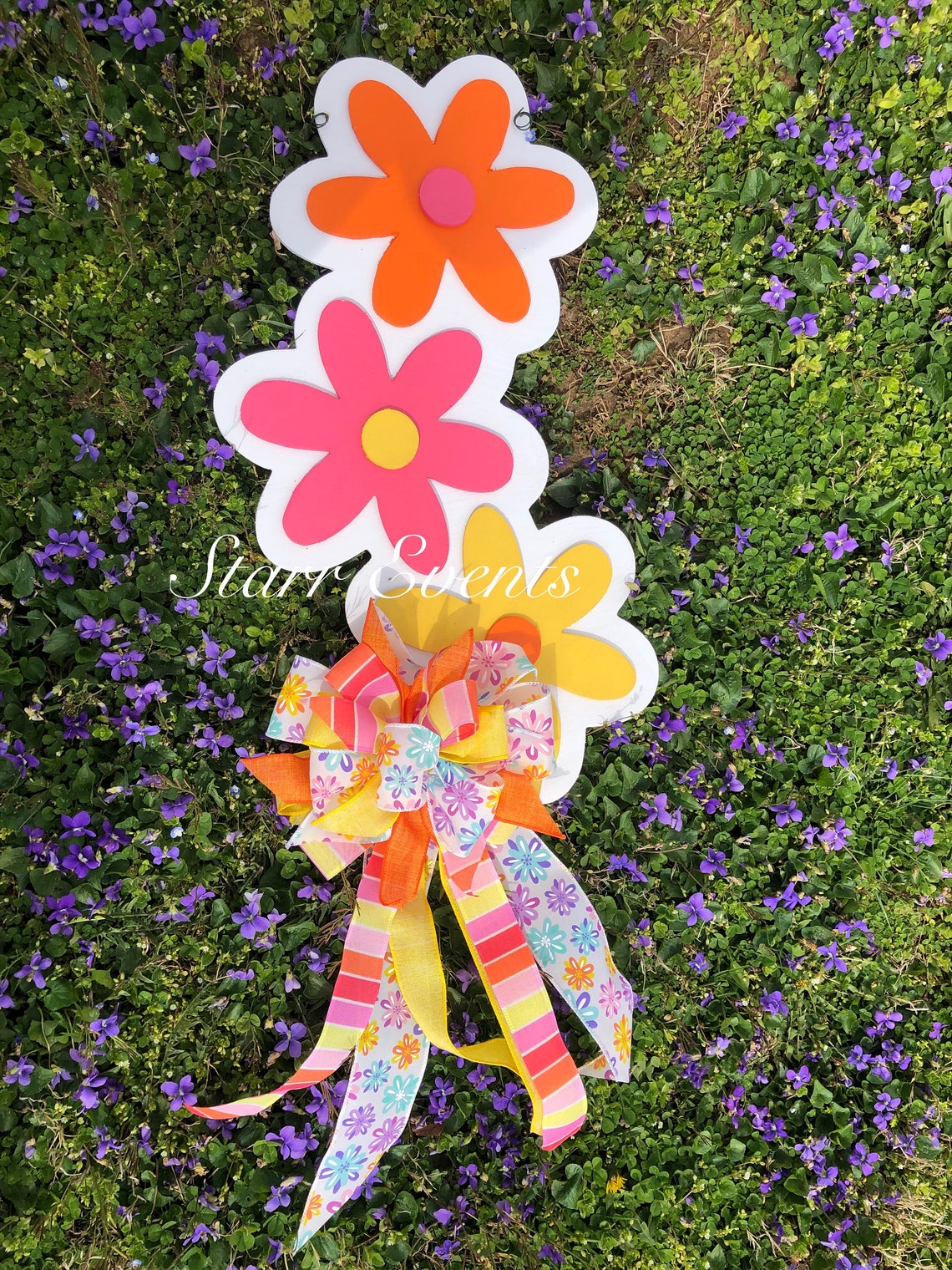 Flower Door Hanger. Multi Layered Spring Door Hanger. Summer Door ...