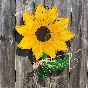 Sunflower Door Hanger. Summer Door Hanger . Sunflower Decor. Front Door ...