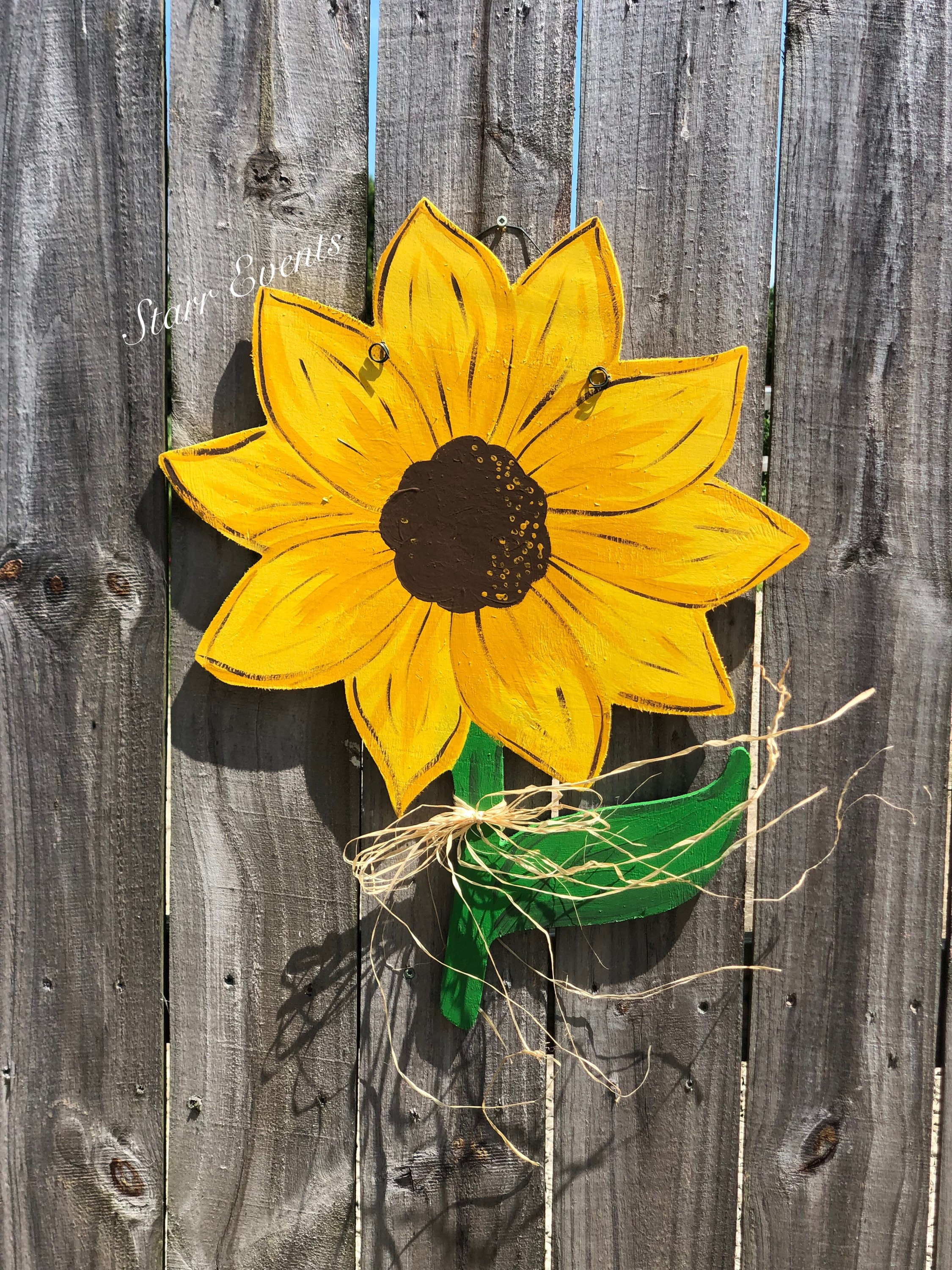 Sunflower Door Hanger. Summer Door Hanger . Sunflower Decor. Front Door ...