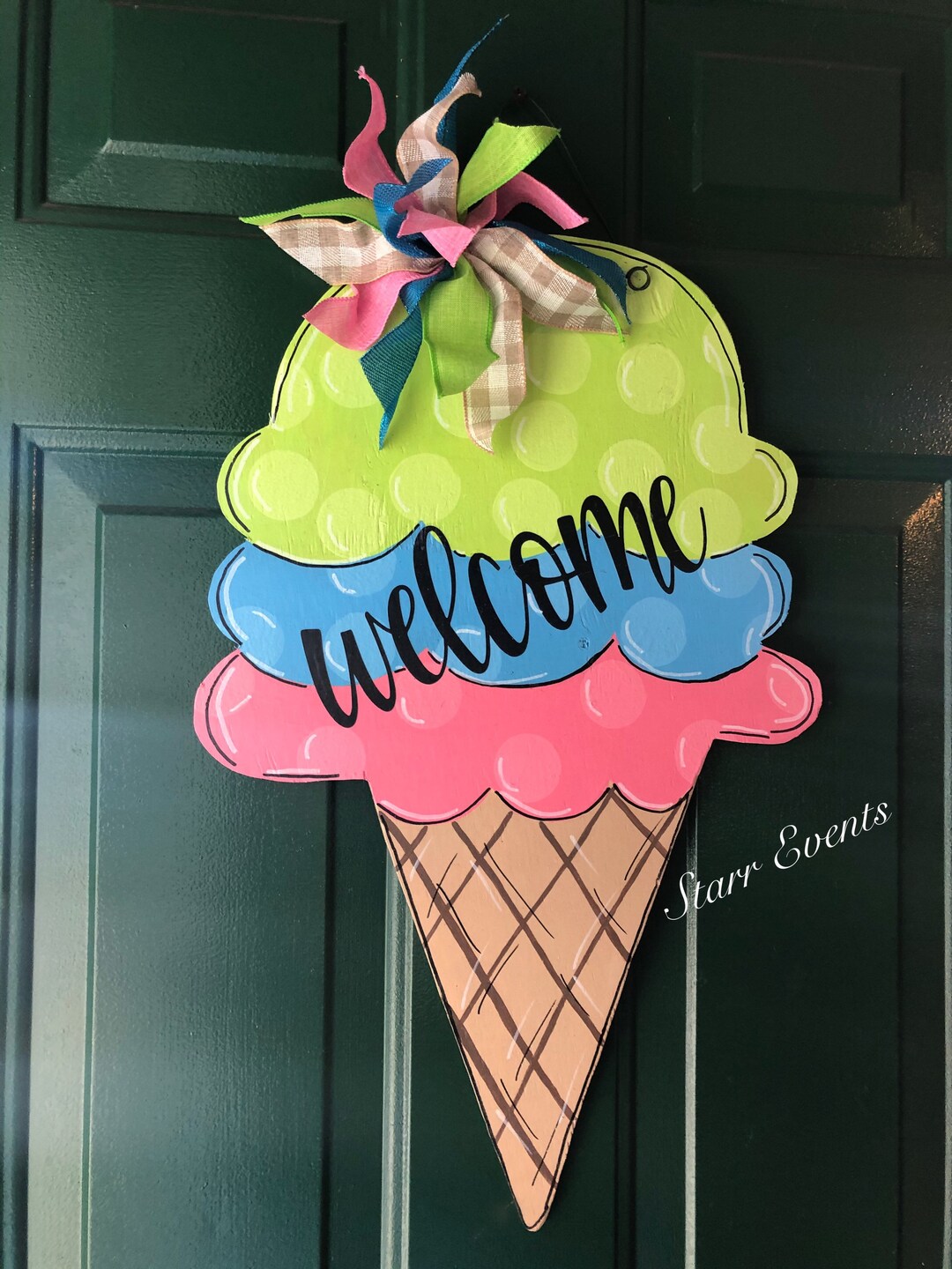 Welcome Door Hanger. Ice Cream Door Hanger. Summer Door Hangers. Front ...