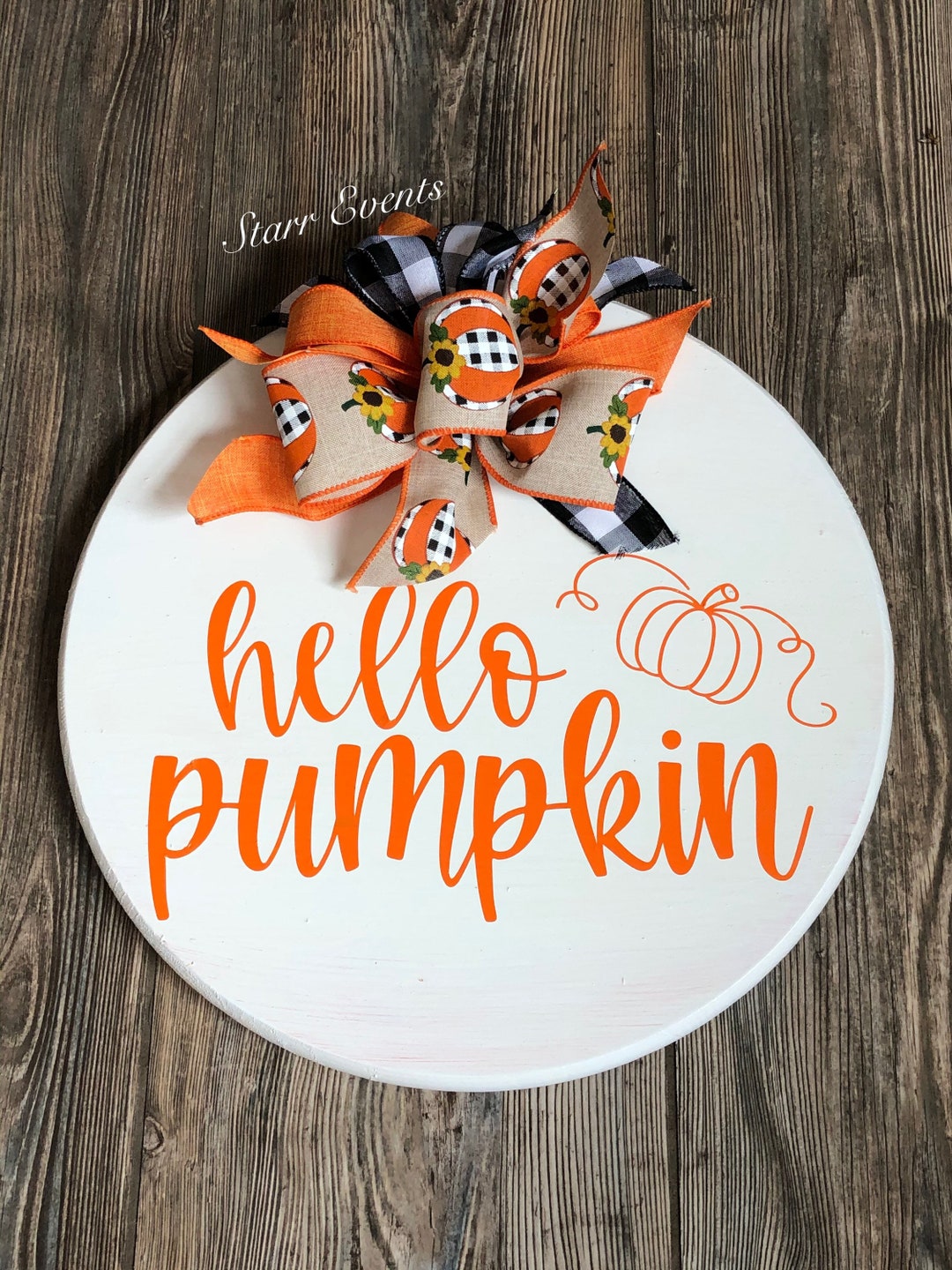 Fall Door Hanger. Hello Pumpkin Door Hanger. Fall Decor. Fall Door ...