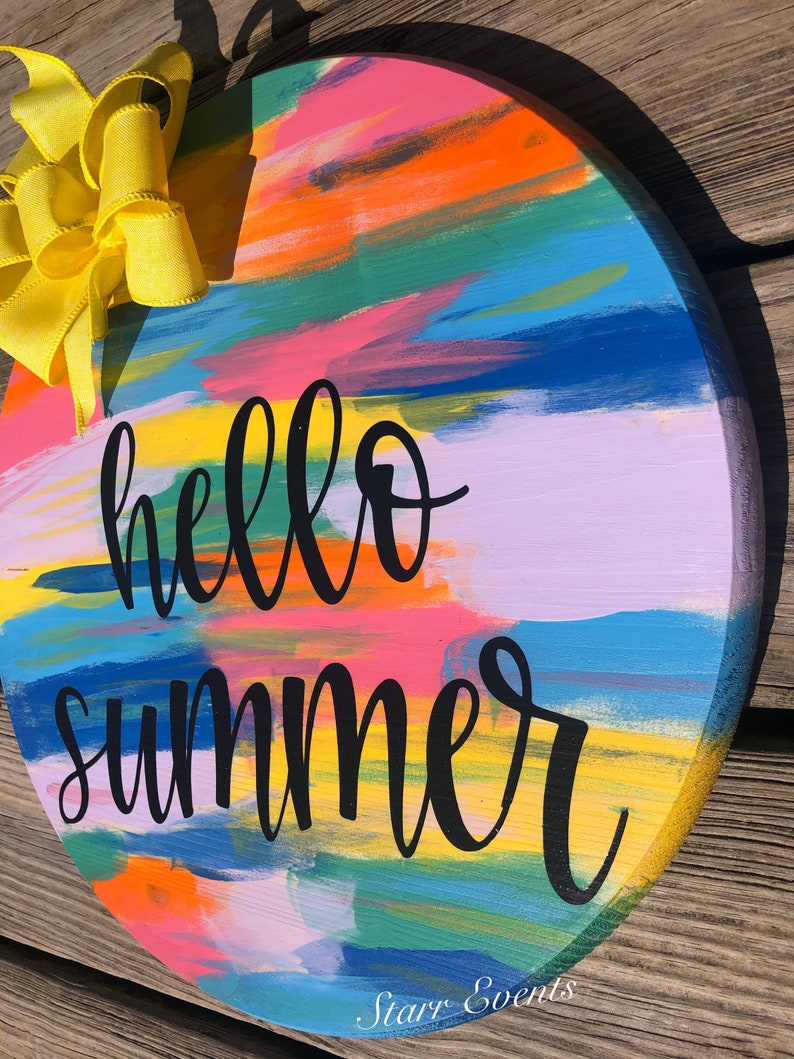 Hello Summer Door Hanger. Summer Decorations. Summer Door | Etsy