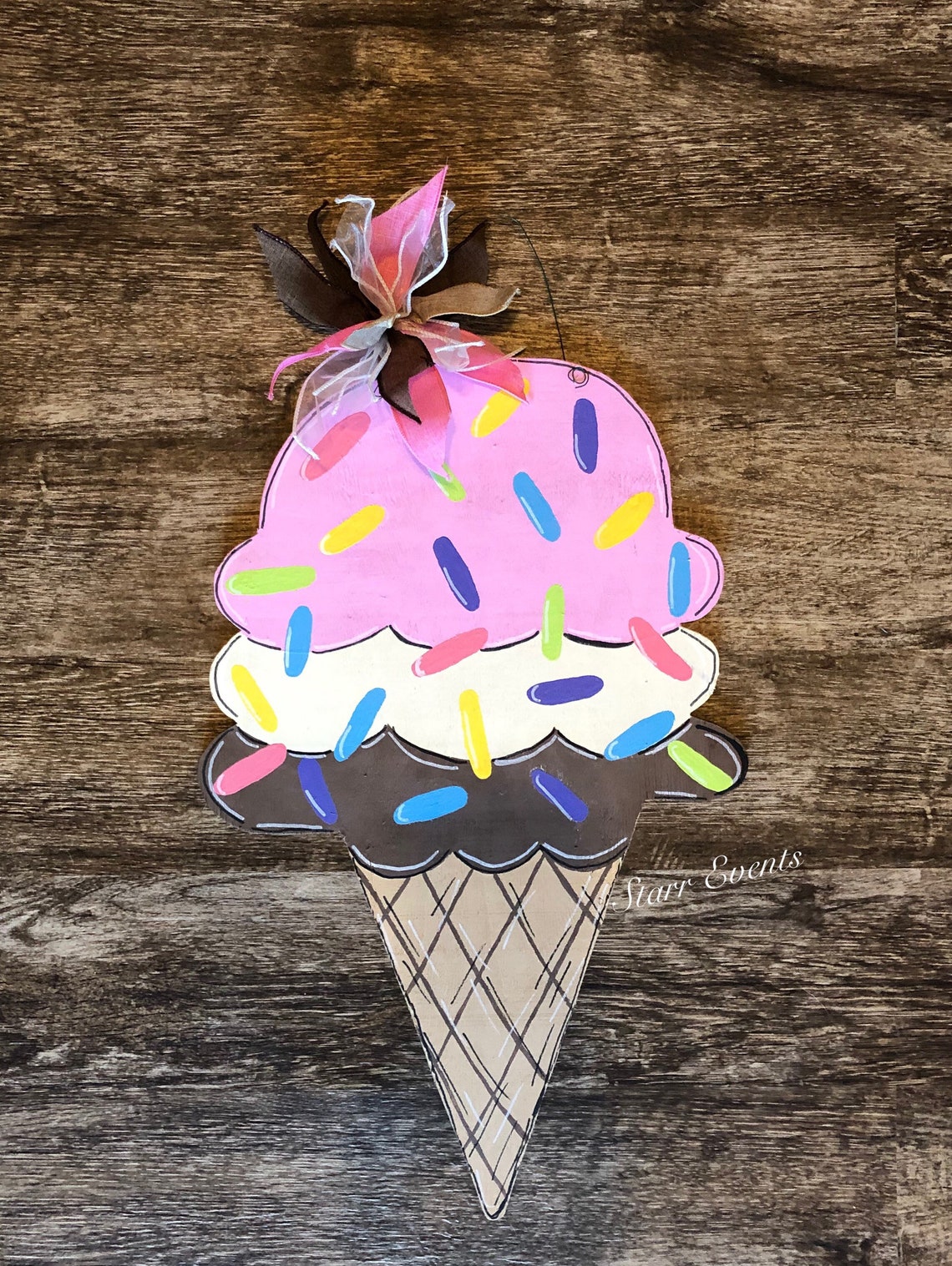 Ice cream door hanger. Summer door hangers. Front door decor. | Etsy
