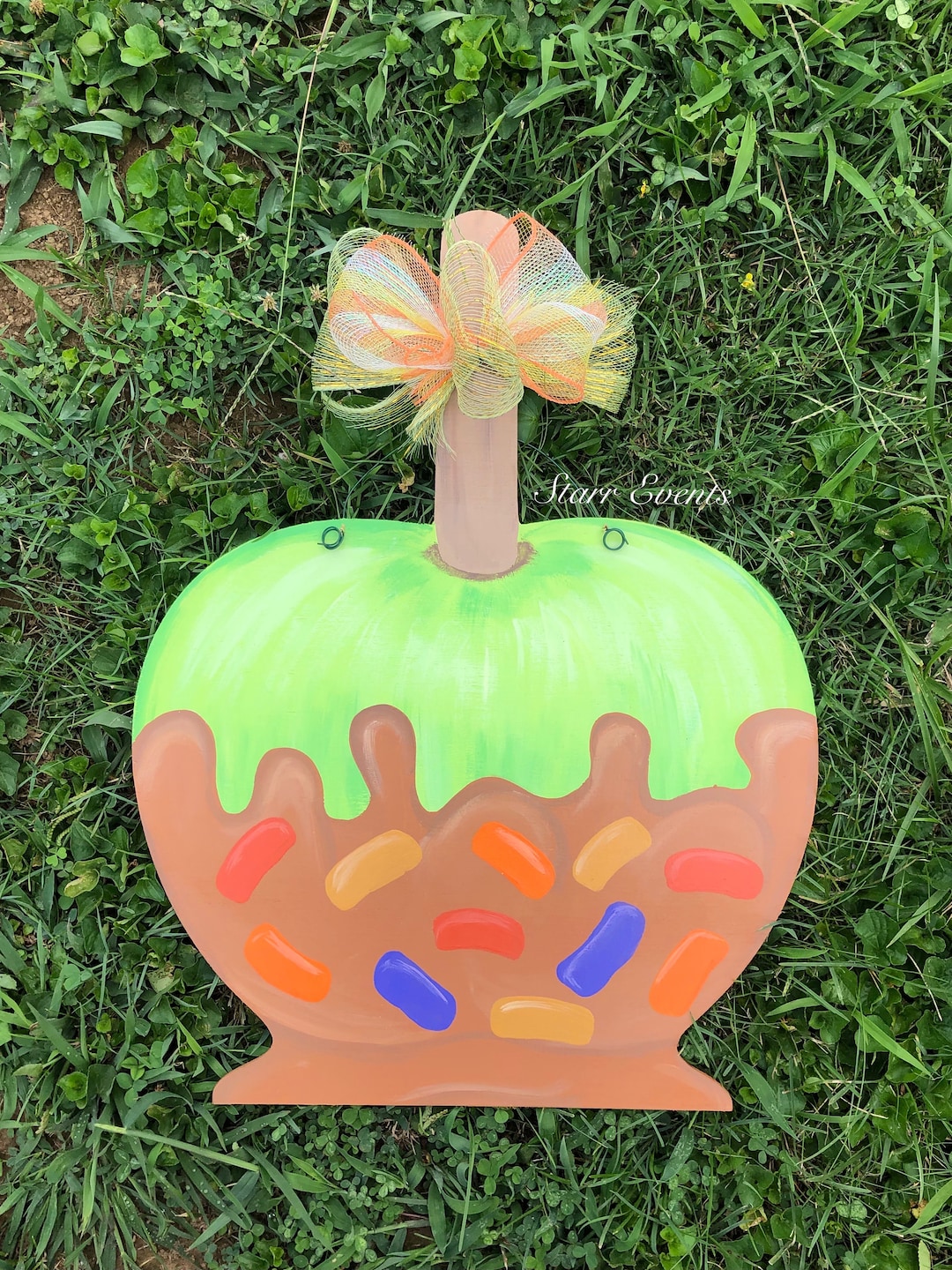 Caramel Apple Door Hanger. Fall Door Hangers. Apple Decor. Fall Sign ...