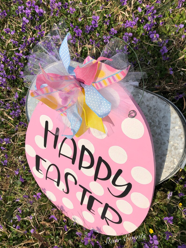 Happy Easter Door Hanger Easter Decorations. Happy Easter Sign | Etsy