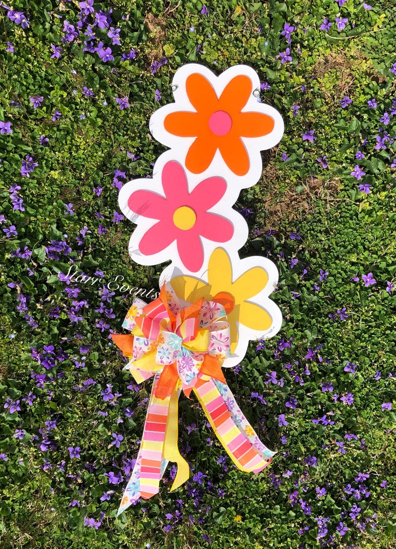 Flower Door Hanger. Multi Layered Spring Door Hanger. Summer Door ...