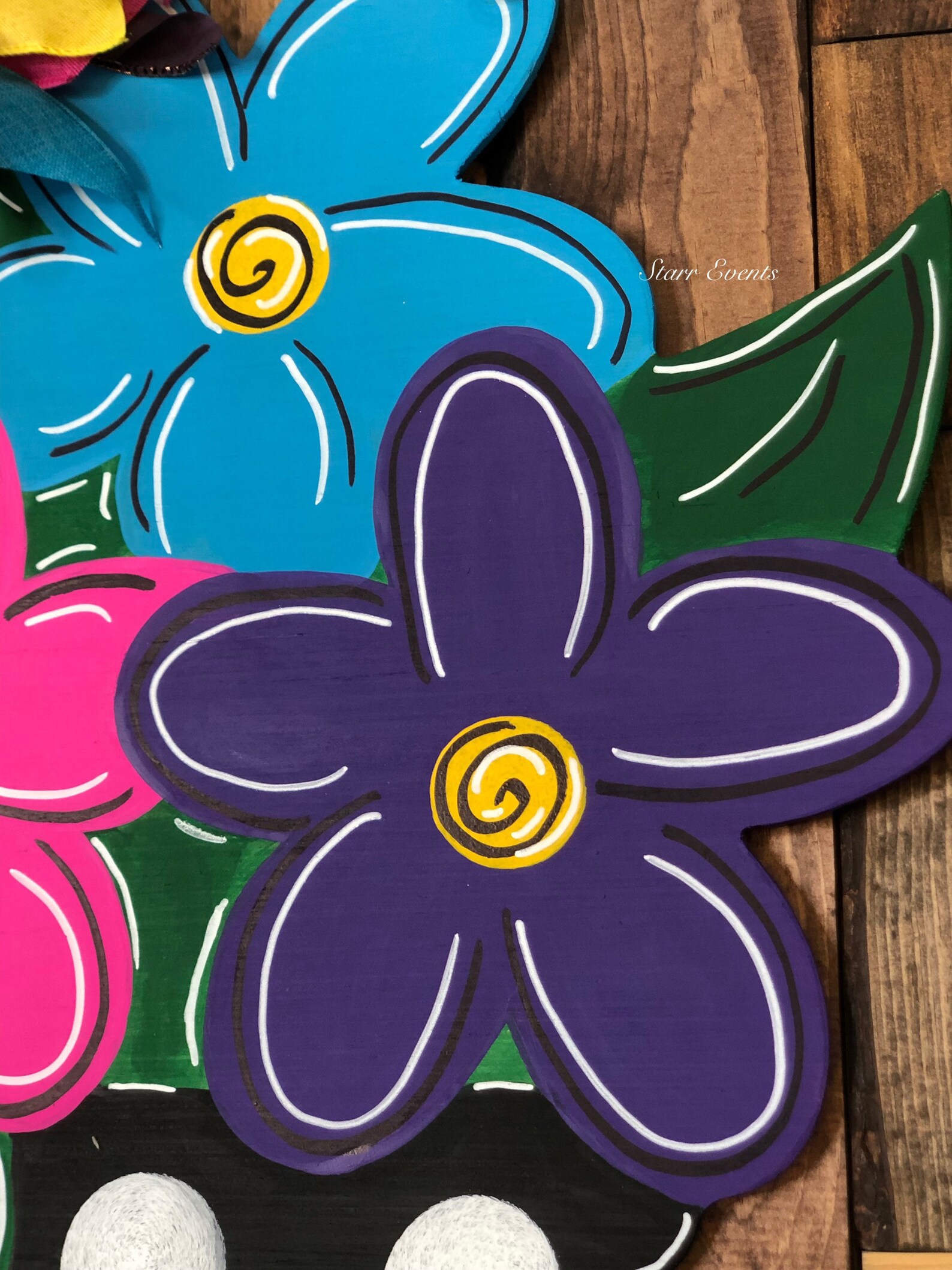 Pot of Flowers Door Hanger. Spring Door Hanger. Summer Door Hangers ...