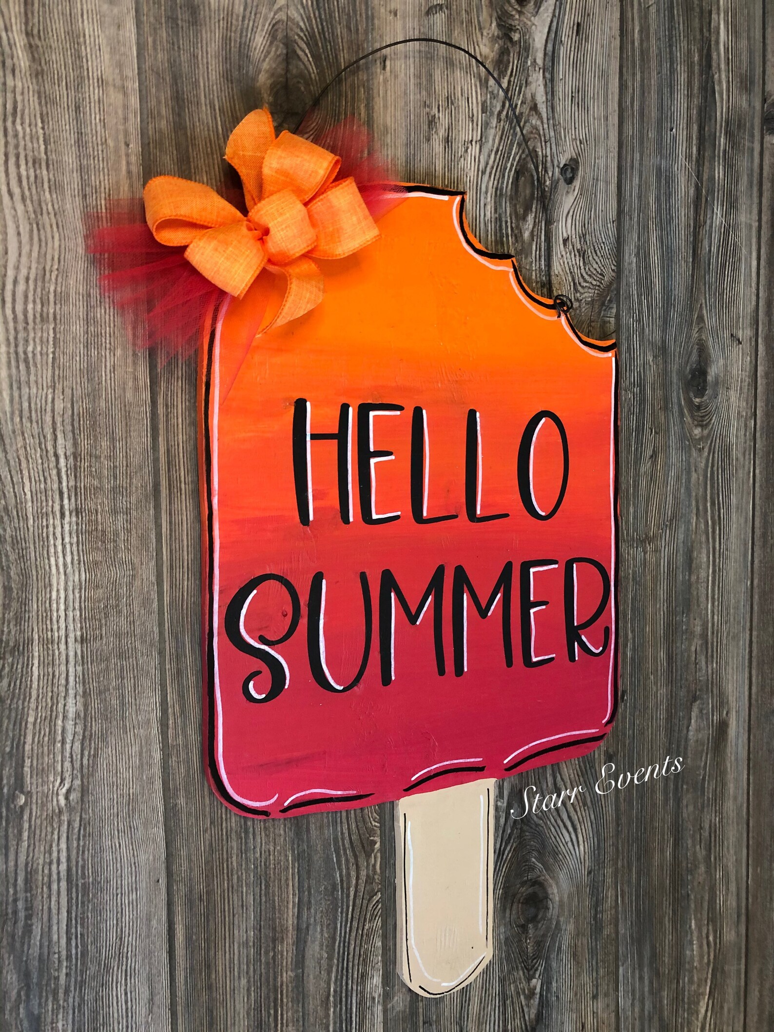 Hello Summer Door Hanger. Popsicle Door Hanger. Welcome Door Hangers ...