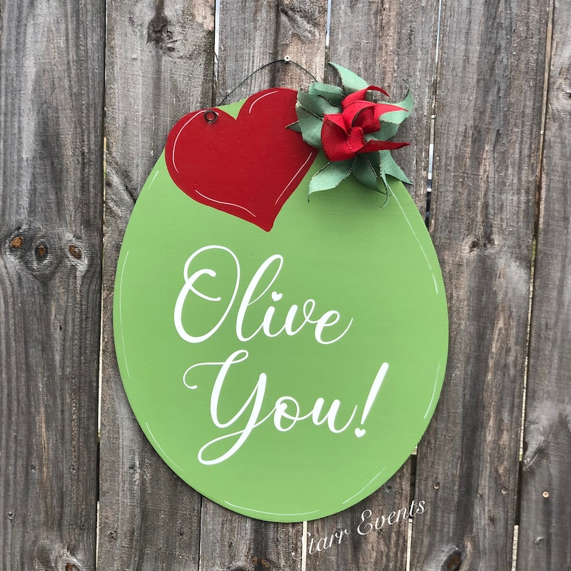 Olive You Sign - Etsy