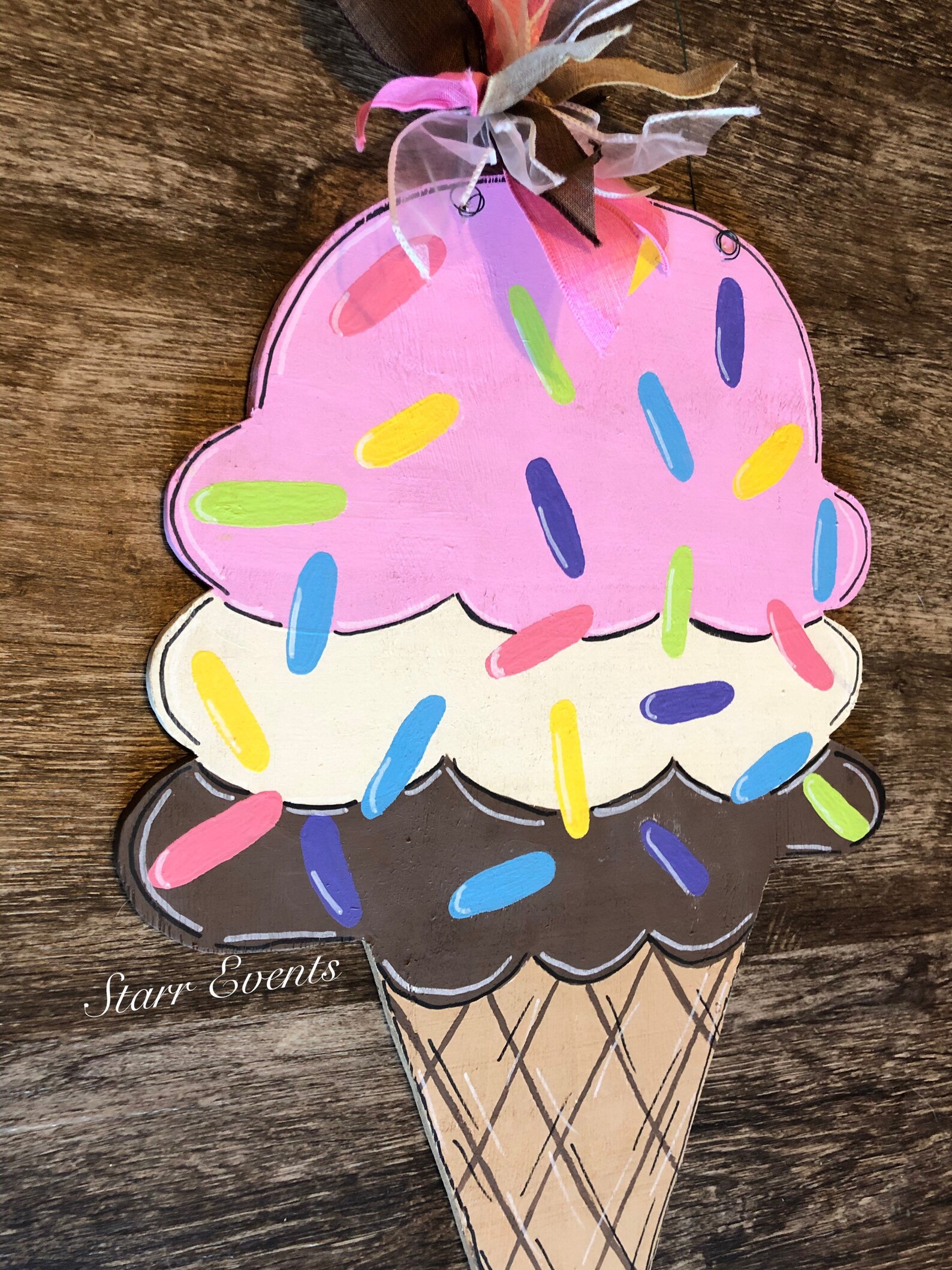 Ice Cream Door Hanger. Summer Door Hangers. Front Door Decor. - Etsy
