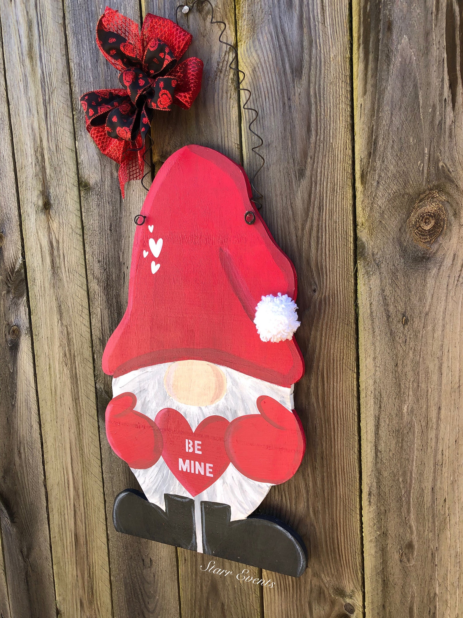 Gnome Valentine's Day Door Hanger. Valentines Day Gnome - Etsy