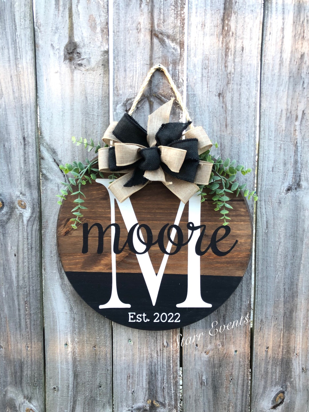 Personalized Door Hanger. Customized Last Name Sign. Personalized Gifts ...