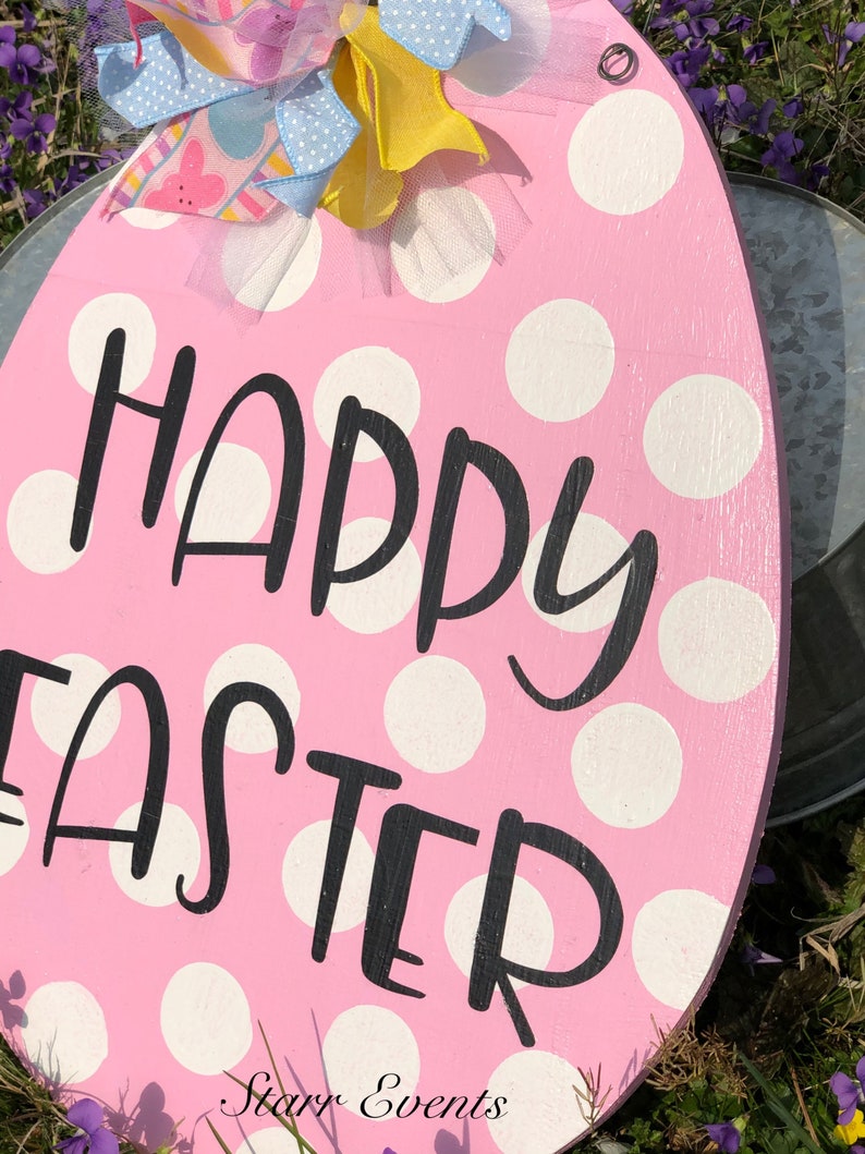 Happy Easter Door Hanger Easter Decorations. Happy Easter Sign | Etsy