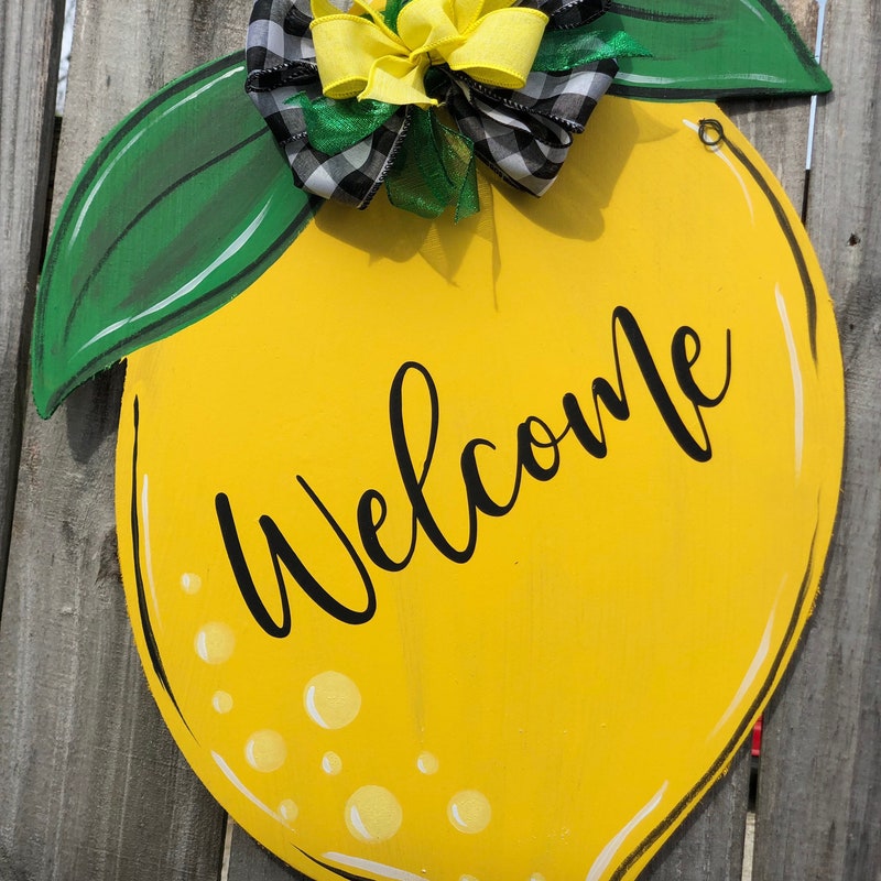 Lemon Door Hanger - Etsy