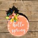 Hello Spring Door Hanger. Spring Decorations. Spring Door Decor. Spring ...
