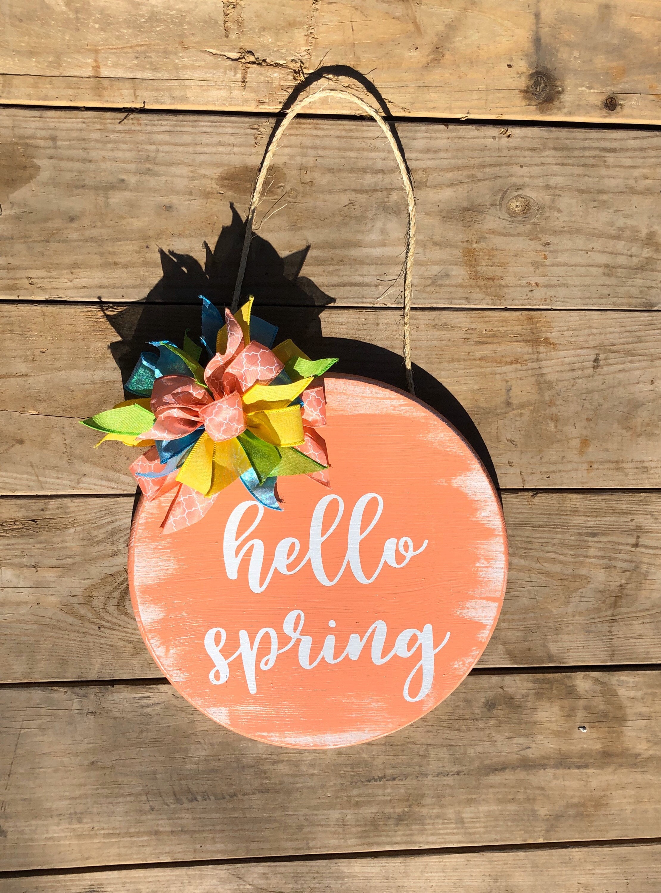 Hello Spring Door Hanger. Spring Decorations. Spring Door Decor. Spring ...