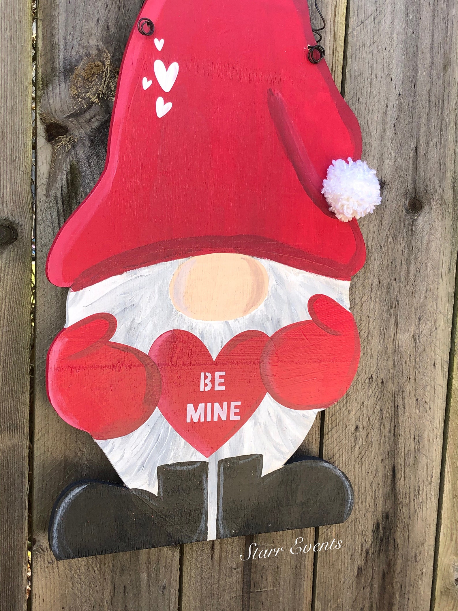 Gnome Valentine's Day Door Hanger. Valentines Day Gnome - Etsy