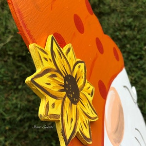 Gnome Sitting on a Pumpkin Gnome Fall Door Hanger. Gnome Door Hanger ...