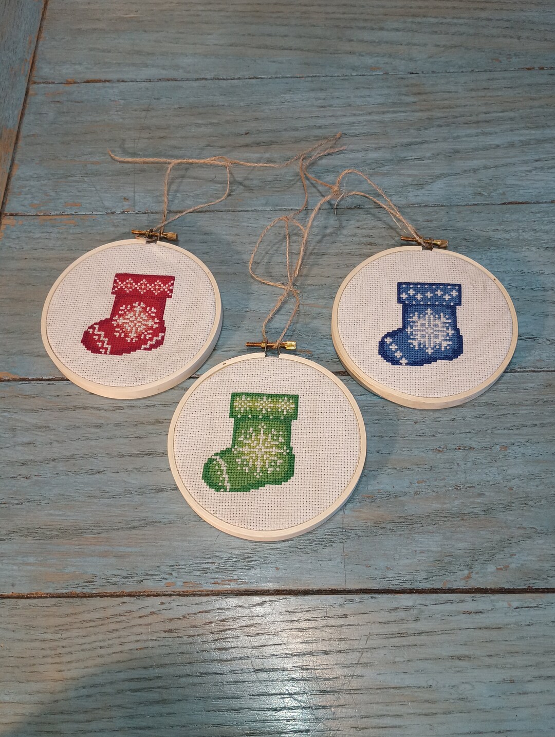 Cross Stich, Christmas Ornaments, Stockings - Etsy