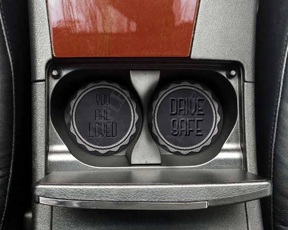 Metal and Leather Drive Safe You Are Loved Car Coaster - Etsy