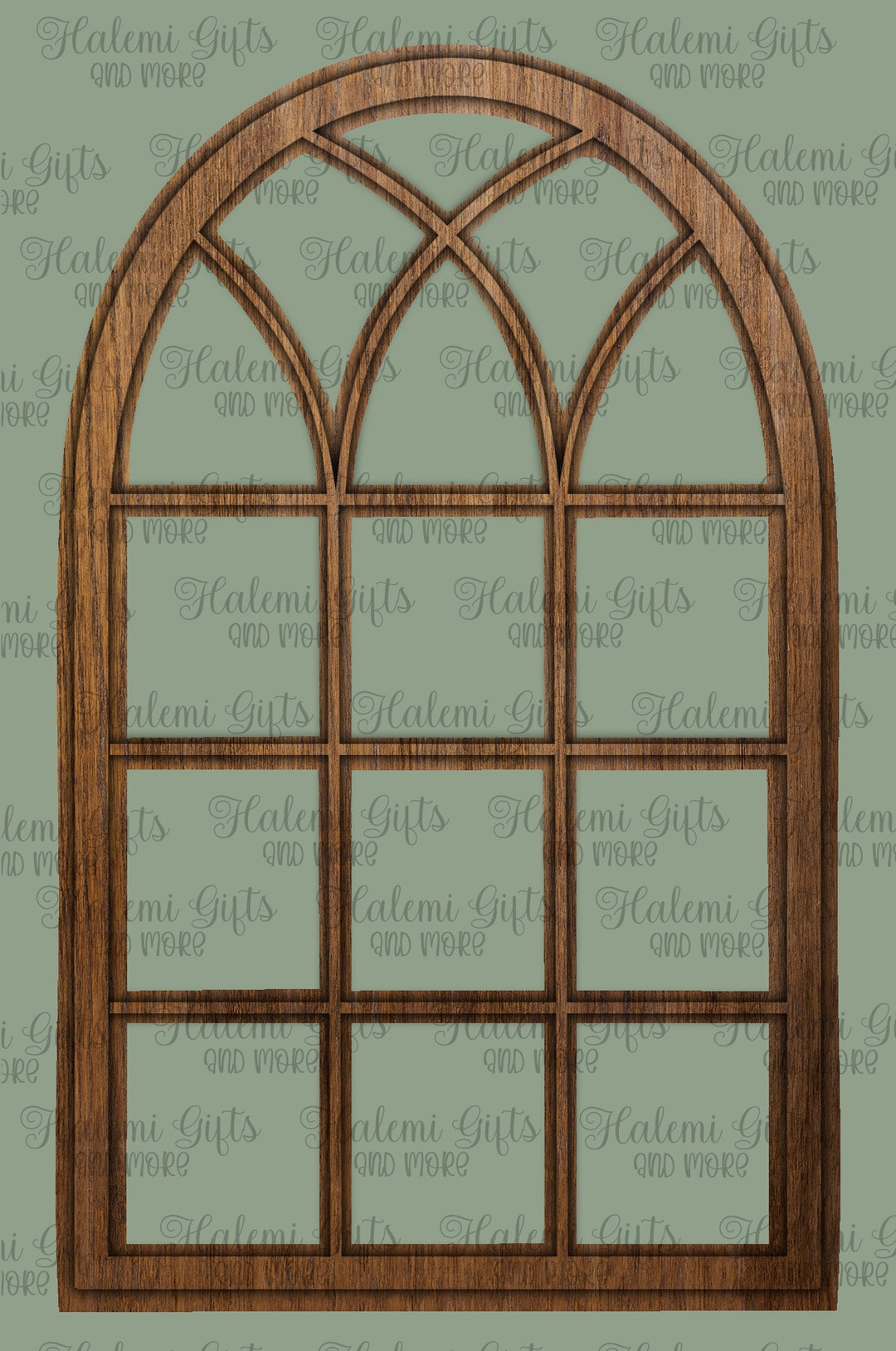 Wood Farmhouse Cathedral Window DESIGN ONLY Digital Download PNG - Etsy