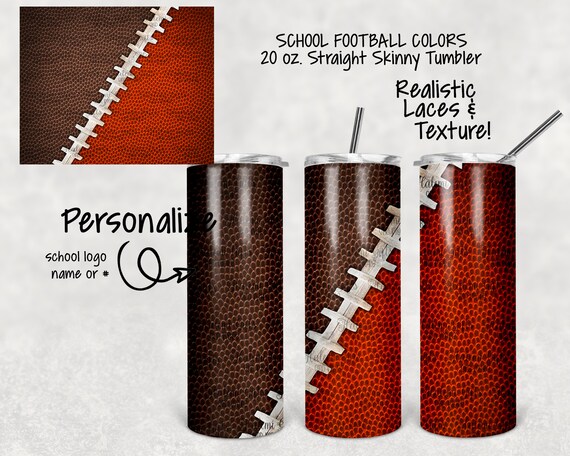 Brown and Orange Football Realistic Laces/texture 20 Oz. - Etsy
