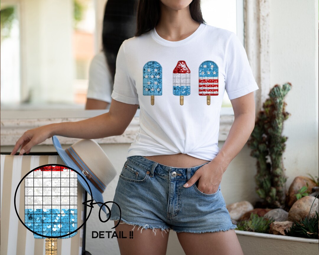 Summer Popsicles Faux Sequins Fall Glitter Faux DIGITAL DOWNLOAD ONLY Faux Embroidery Patch Png ...