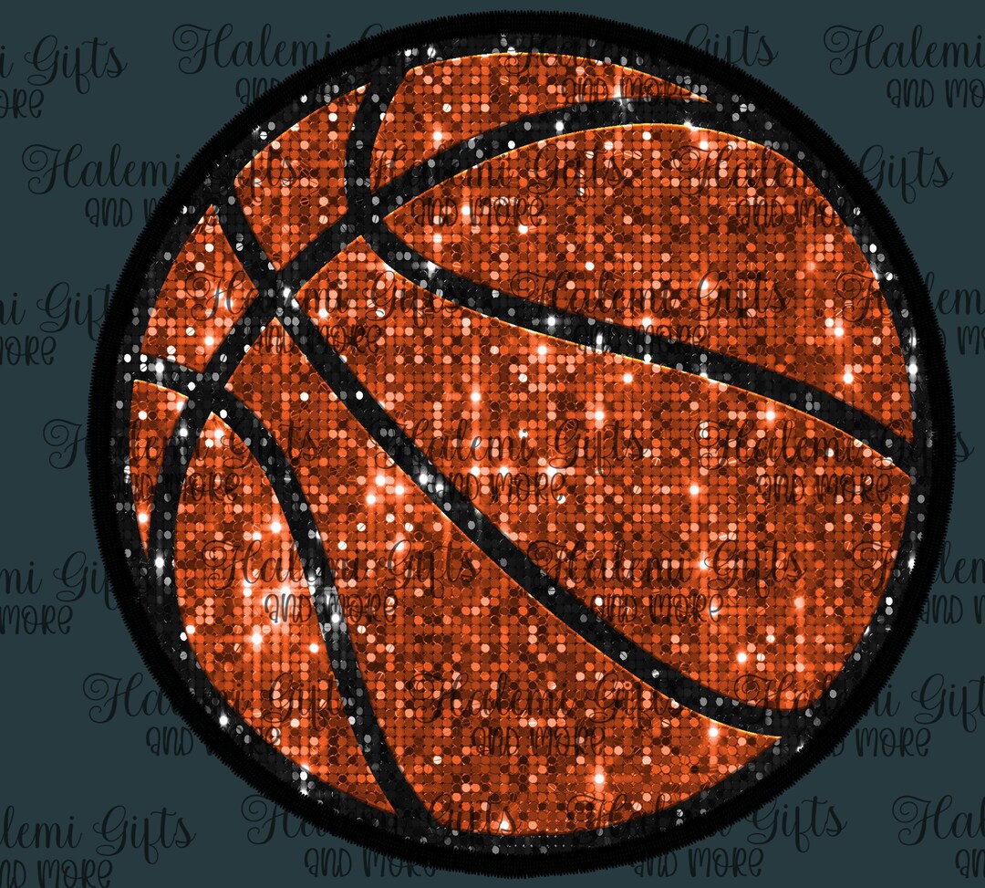 Basketball Sports Faux Sequins Fall Glitter Faux Embroidery Autumn DIGITAL DOWNLOAD ONLY Faux ...