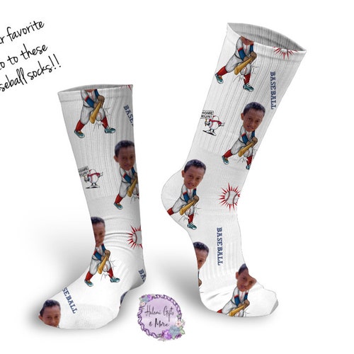 Custom Baseball Player Dark Skin Photo Socksdigital DOWNLOAD | Etsy