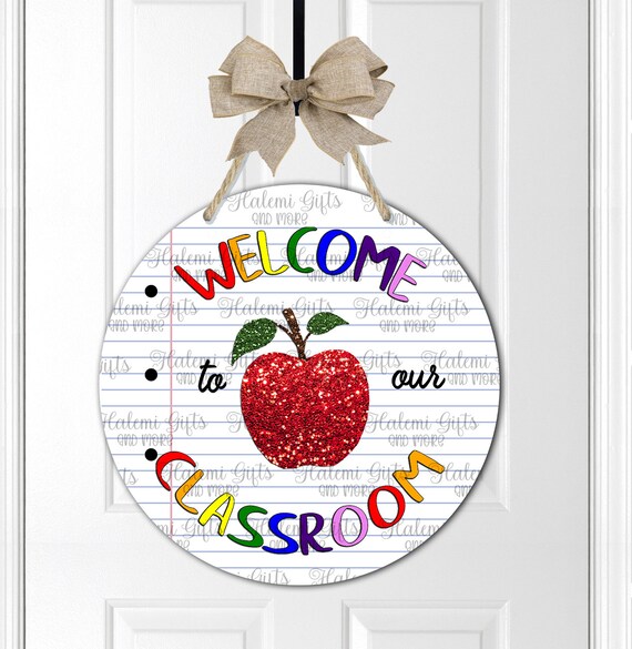 Welcome to Our Classsroom Round Door/wreath Design Personalize | Etsy