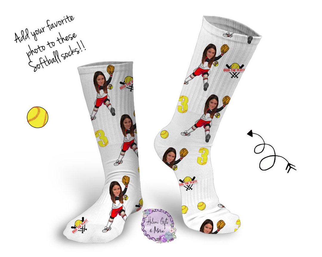 Custom Girls Softball Pitcher Photo Socks,digital DOWNLOAD Photo Socks ...