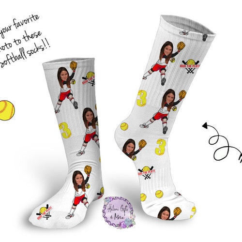 Custom Girls Softball Pitcher Photo Socksdigital DOWNLOAD - Etsy