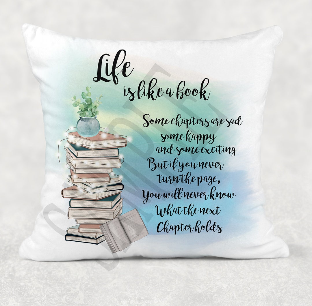 Life is Like a Book Watercolor Book Book Lover Large Design SUBLIMATION ...